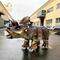 China Realistic Triceratops Animatronic Dinosaur Ride On For Jurassic Park 150kg Load OEM for sale