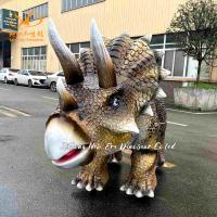 China Realistic Triceratops Animatronic Dinosaur Ride On For Jurassic Park 150kg Load OEM for sale