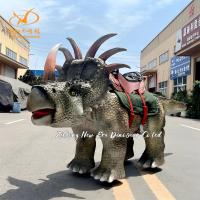 China Electric Animatronic Dinosaur Ride for Kids with Lights and Music for sale