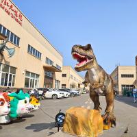China Silicone Simulated Lifelike Animated T Rex Dinosaur Model For Park for sale