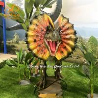 China Life Size Animatronic Dilophosaurus Dinosaur Model for Theme Parks for sale