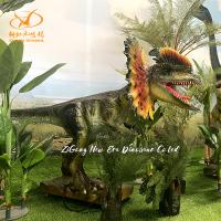 China Life Size Animatronic Dilophosaurus Dinosaur Model for Theme Parks for sale