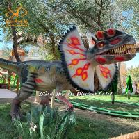 China Vivid Animatronic Dilophosaurus Dinosaur Model for Theme Parks for sale