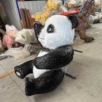 China Lifelike Animatronic Animal / Animatronic Panda Model For Theme Park for sale