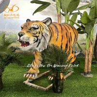 China 1.5m Length Realistic Animatronic Animal Tiger Head for Zoo Park for sale
