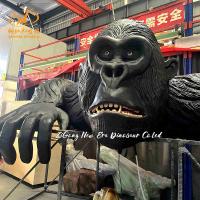 China Custom Colors Robotic Lifesize Animatronic Animal Chimpanzee For Themed Park for sale
