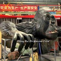 China Custom Colors Robotic Lifesize Animatronic Animal Chimpanzee For Themed Park for sale