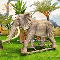 China Realistic Animal Simulations Animatronic Animals Elephants For Jurassic Park for sale