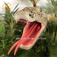China Scary Simulated Giant Animatronic Snake Model For Zoo Park And Animal Theme for sale