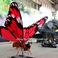 China Customized Size Animatronic Insect Large Animatronic Butterfly Model For Wetland Park for sale