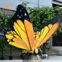 China Customized Size Animatronic Insect Large Animatronic Butterfly Model For Wetland Park for sale