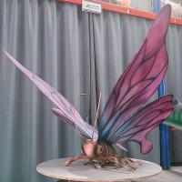 China Waterproof Simulation Animatronic Butterflies Animated Insect Model Red Color for sale