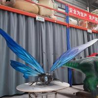 China Waterproof Simulation Animatronic Butterflies Animated Insect Model Red Color for sale