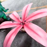 China Theme Park Animatronic Plant Flower Model Waterproof Anti Rust Customized Color for sale