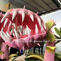China Steel Frame Realistic Animatronic Piranha Flower Simulation For Plant Park or Exhibition for sale