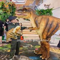 China Custom Hidden Legs Dinosaur Costume Waterproof Adult Realistic Dilophosaurus Design for sale