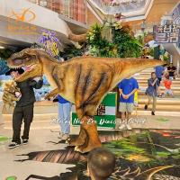 China Custom Hidden Legs Dinosaur Costume Waterproof Adult Realistic Dilophosaurus Design for sale