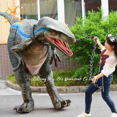 China Realistic Blue Dinosaur Costume for Adults Human Control 3-4m for sale