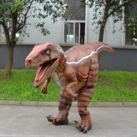 China Custom Size Adult Realistic Dinosaur Costume , Vibrant Color Lifelike Dinosaur Clothes for sale