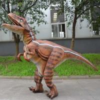 China Custom Size Adult Realistic Dinosaur Costume , Vibrant Color Lifelike Dinosaur Clothes for sale