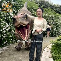 China Commercial Realistic Dinosaur Costume , Sound Effects Animatronic Dinosaur Suit 3m-4m for sale
