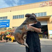 China Animatronic Triceratops Realistic Dinosaur Hand Puppet With Roaring For Park And Show for sale