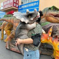 China Waterproof Silicone Realistic Dinosaur Hand Puppet For Dino Theme Park SGS-CPSIA for sale