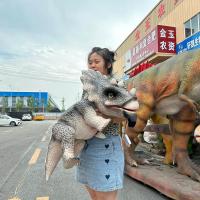 China Waterproof Silicone Realistic Dinosaur Hand Puppet For Dino Theme Park SGS-CPSIA for sale