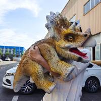China Realistic Animatronic Baby Dinosaur Puppet for Dino Park and Show for sale