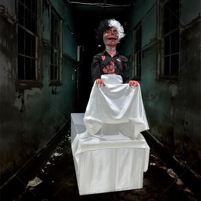 China 1m-2m Realistic Robotic Corpse Prop For Haunted Houses And Halloween for sale