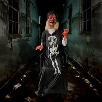 China Custom Halloween Zombie Props Animatronic Electric Chair With Infrared Sensor for sale