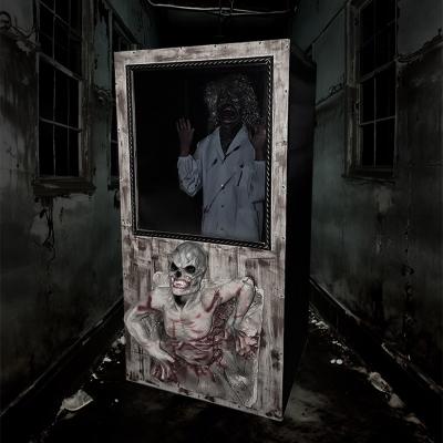 China Mirror Beauty Haunted Mansion Props With Scary Sound Control Customized Size for sale