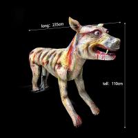 China Pneumatic Control Haunted Mansion Props Wolf Dog Prop Animal Model Horror Atmosphere for sale