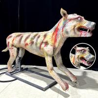 China Pneumatic Control Haunted Mansion Props Wolf Dog Prop Animal Model Horror Atmosphere for sale