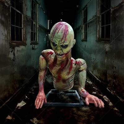 China Horrible Character Electric Ghost Halloween Haunted House Decorations With Flashing for sale