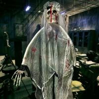 China Halloween Decoration Animated Hanging Skeleton Spine Chilling For Haunted House for sale