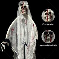 China Halloween Decoration Animated Hanging Skeleton Spine Chilling For Haunted House for sale