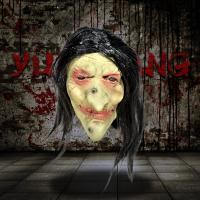 China Terror Scary Halloween Haunted Mansion Props Zombie Latex Ghostface Mask Adult Size for sale
