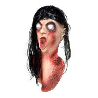 China Terror Scary Halloween Haunted Mansion Props Zombie Latex Ghostface Mask Adult Size for sale