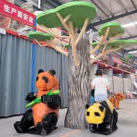 China Fully Customizable Animatronic Panda Model Orange Color Weather Resistant for sale