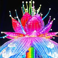 China China Silk Lantern Arts Customized Size New Year Decoration Flower Design for sale