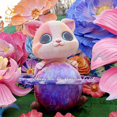 China Indoor Colorful Chinese Light Lanterns Vibrant Colors Intricate Patterns For Exhibitions for sale