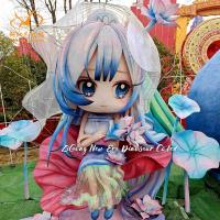 China Custom Decoration Waterproof Silk Chinese Festival Lantern Steel Frame Material for sale