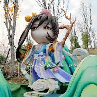 China Custom Decoration Waterproof Silk Chinese Festival Lantern Steel Frame Material for sale