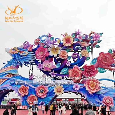 China Custom Steel Frame Lantern Arts for Outdoor Light Shows for sale