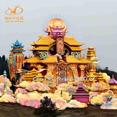 China Custom Steel Frame Chinese Festival Lanterns for Outdoor Decor for sale