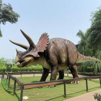 China Customized Color Animatronic Triceratops Electric Dinosaur With Infrared Sensor Control for sale
