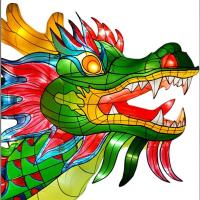 China Customized Size Animal Art Lantern Steel Frame Dragon Art Lantern For Festivals for sale