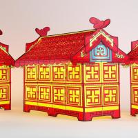 China New Year Festival Decoration Lantern Arts LED Light Show Lantern Customized Model for sale