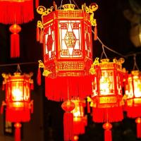 China Custom Steel Frame Chinese Festival Lanterns for Outdoor Decor for sale